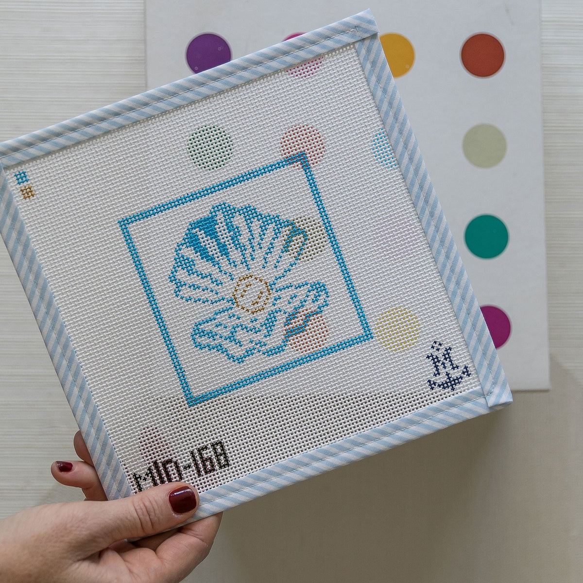 GN x MJD Peek-a-Pearl Shell – Greystone Needlepoint