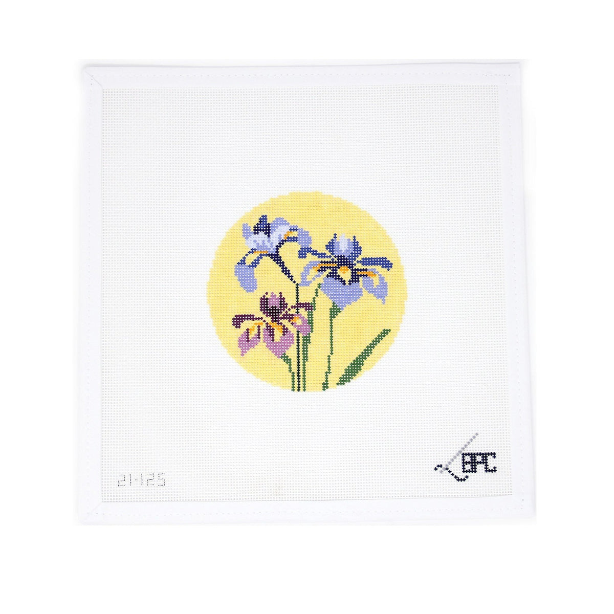 Iris Round – Greystone Needlepoint