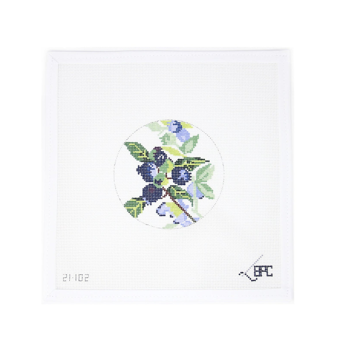 Blueberry Round – Greystone Needlepoint