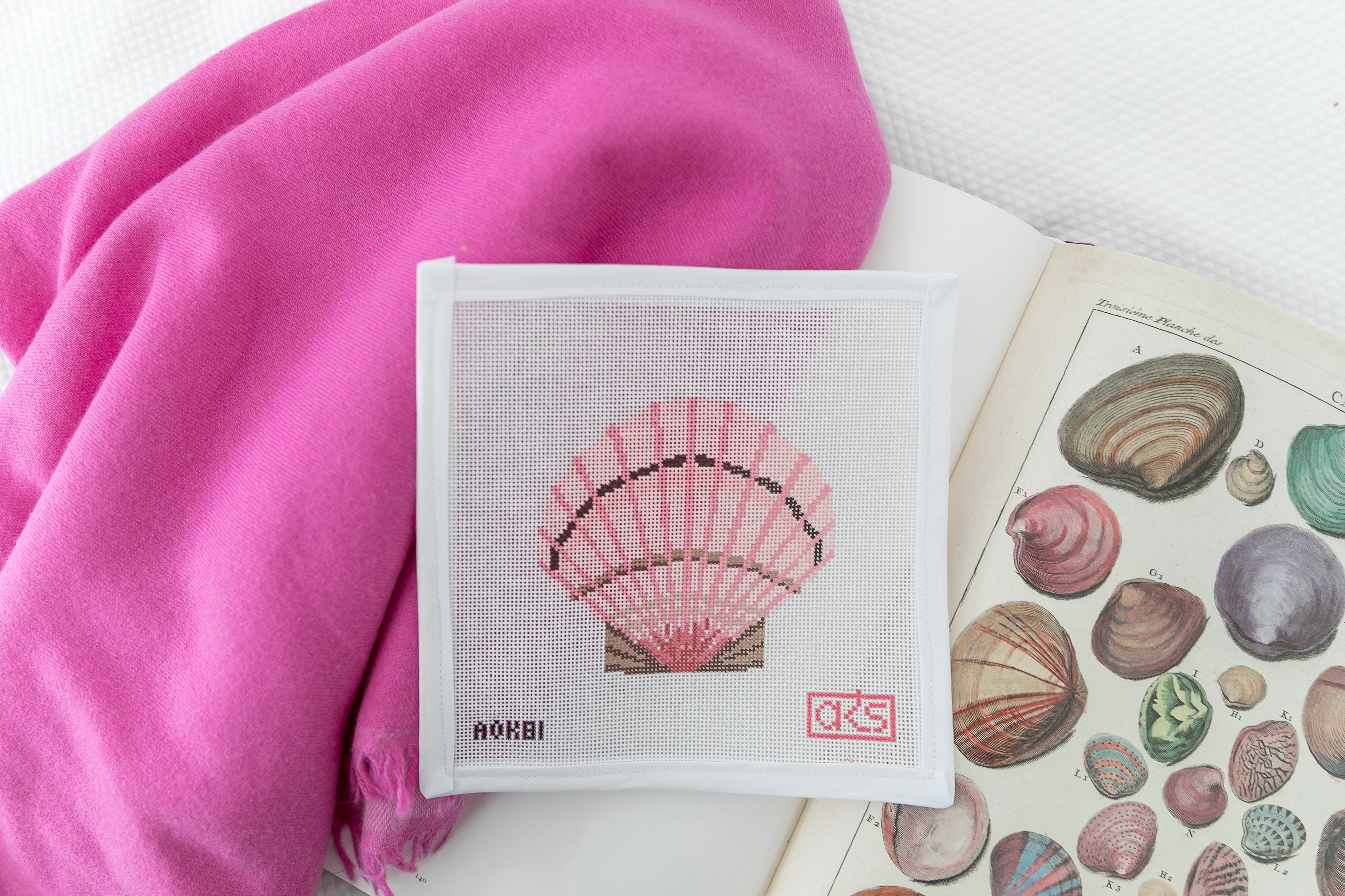 JUST KEEP SWIMMING (WHITE) 6X3 – Greystone Needlepoint