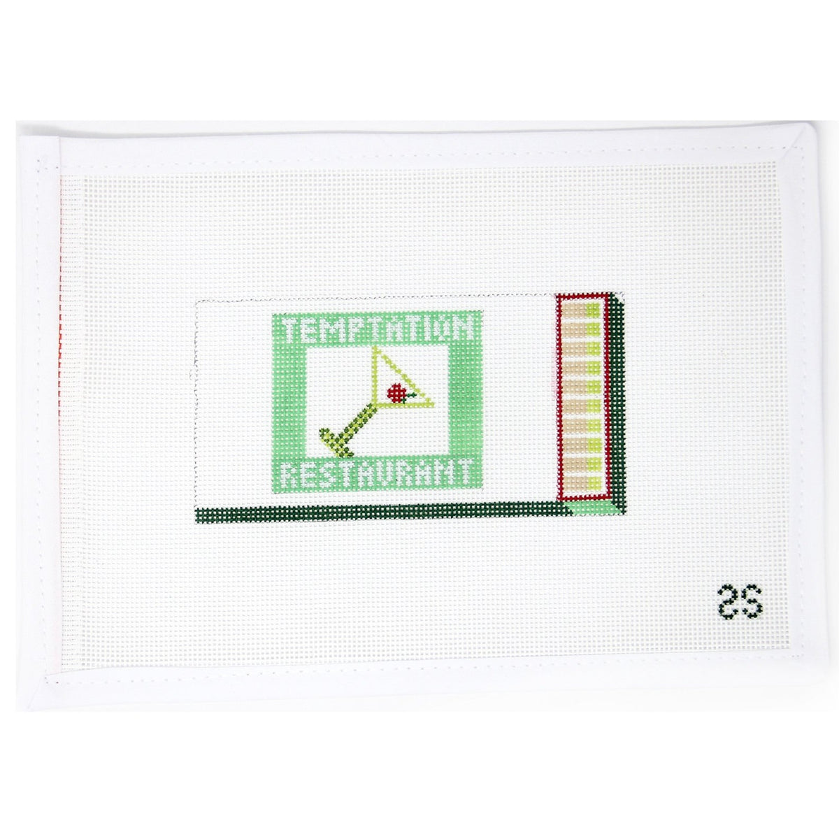 Temptation Restaurant Matchbox – Greystone Needlepoint