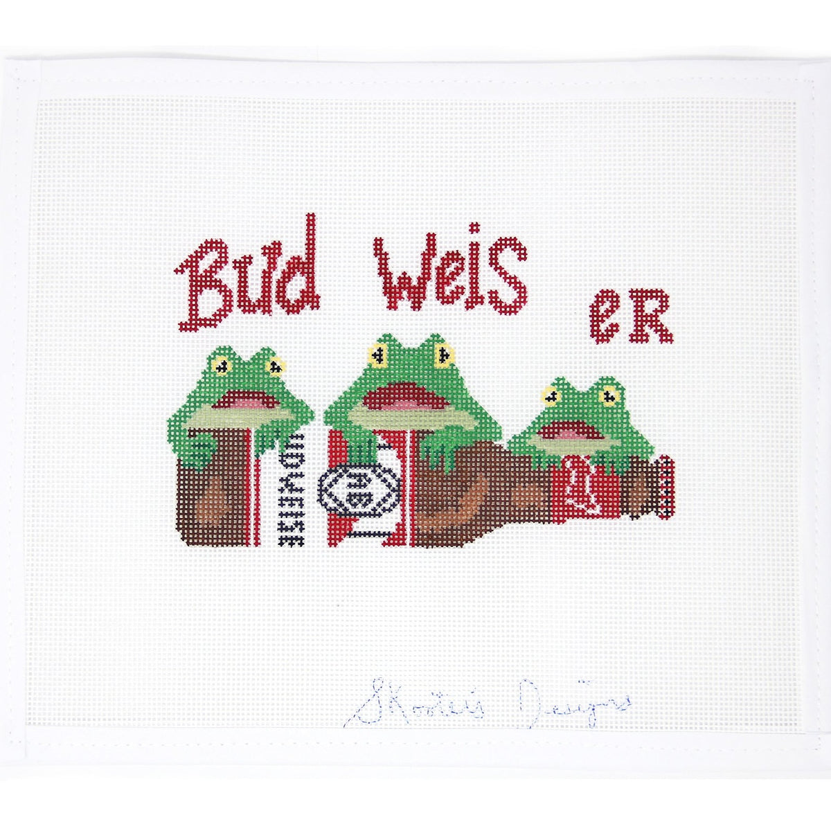 Budweiser Frogs – Greystone Needlepoint