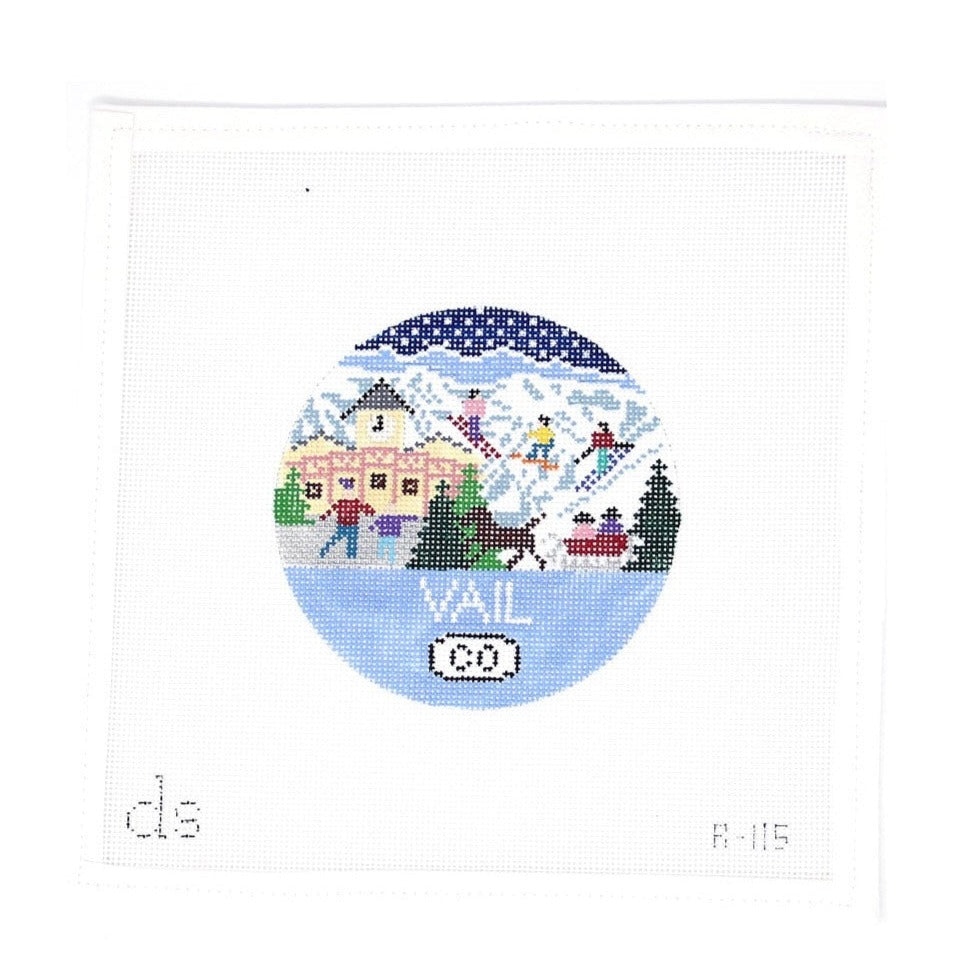 Vail Round – Greystone Needlepoint