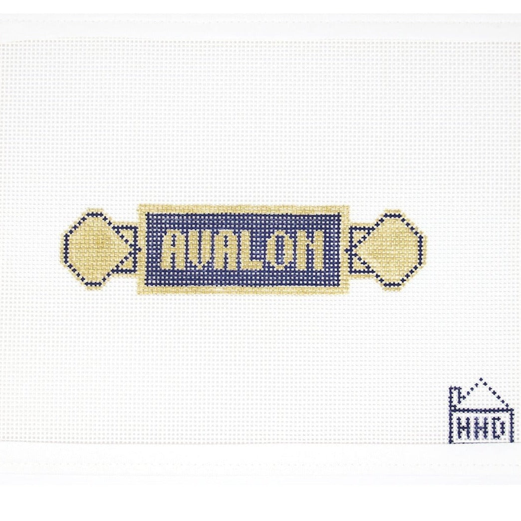Avalon Sign – Greystone Needlepoint